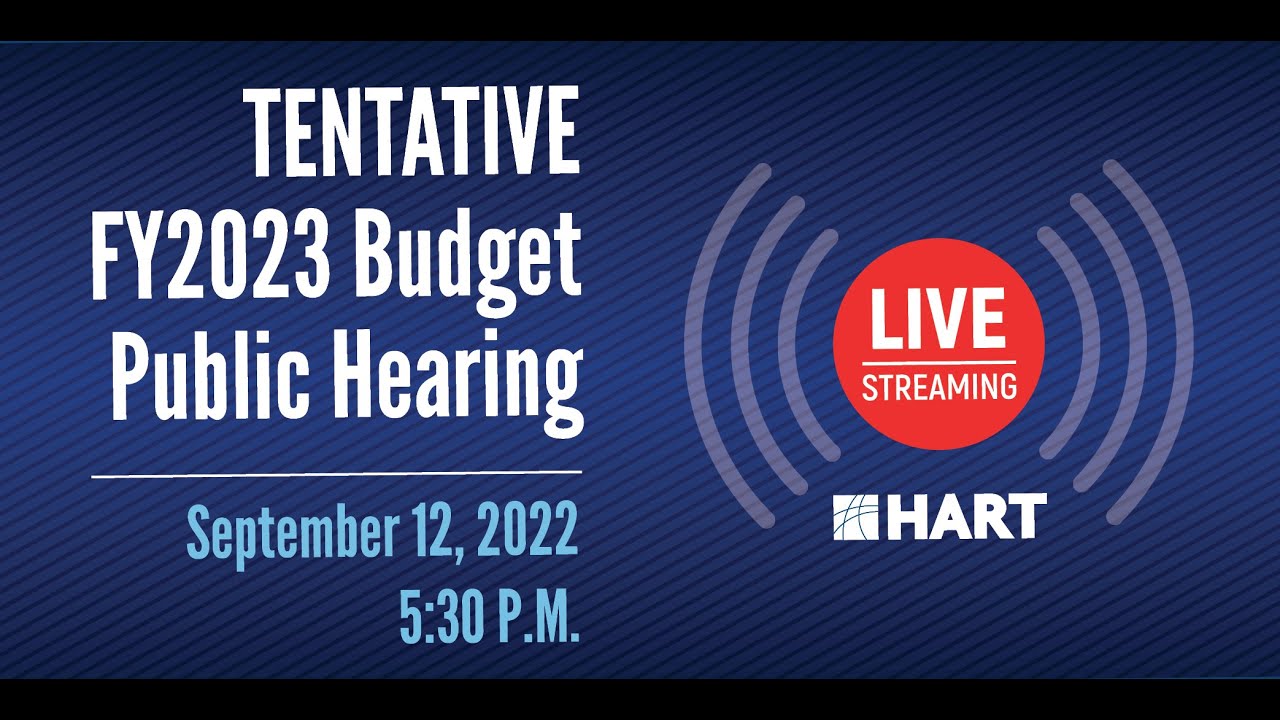 First Public Hearing on FY23 Tentative Millage Rate and Annual Budget ...