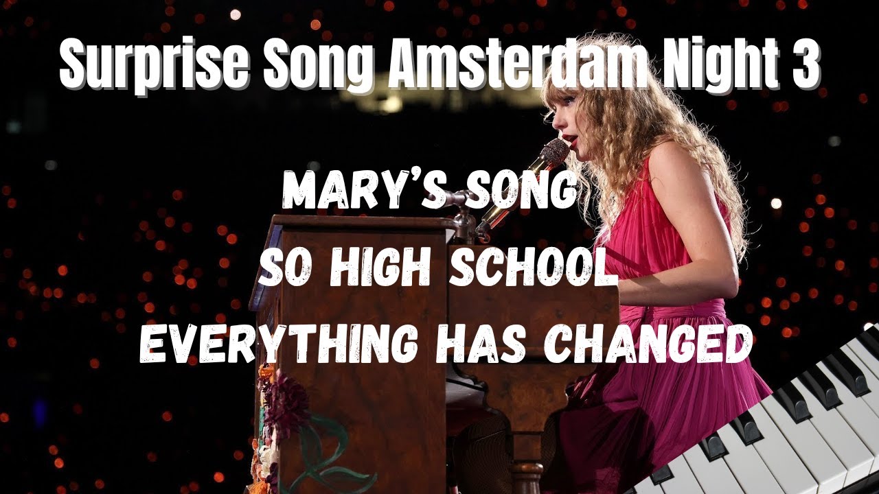 Taylor Swift Surprise Song Mashup | Amsterdam N3 Piano Cover 🎹 Mary's ...