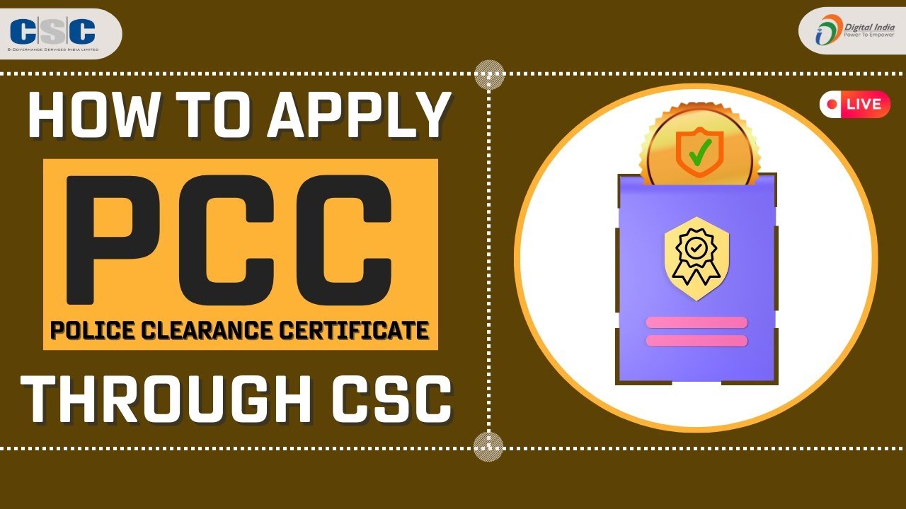 PCC Apply Live Through CSC | Police Clearance Certificate Online | #csc #OnlinePCC #cybercitycsc ...
