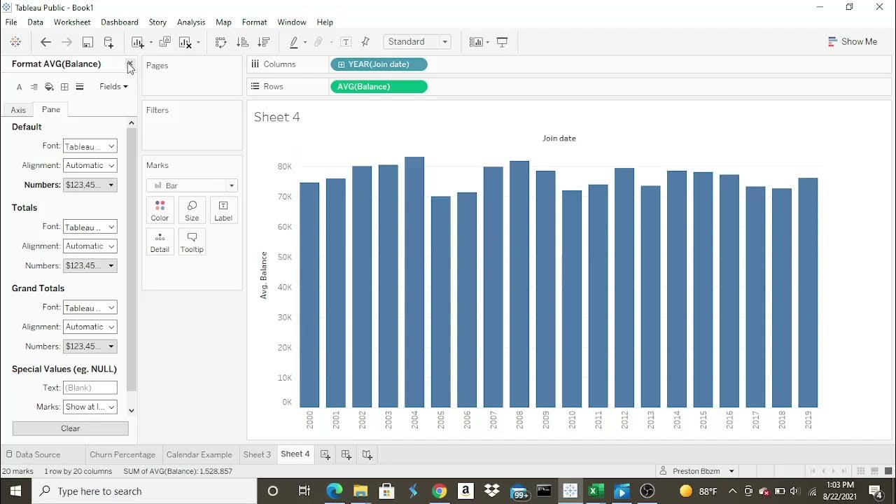 Create Dual Axis Bar Chart with Line Graph in Tableau - YouTube