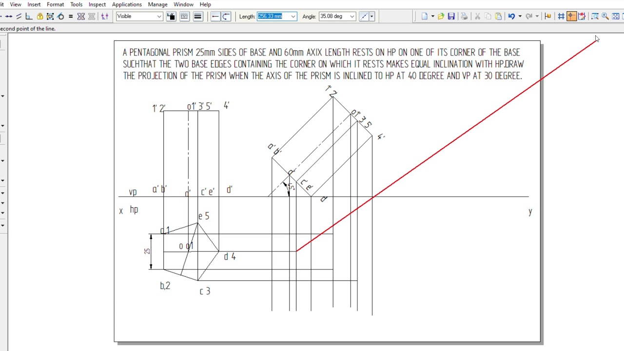 projection of solids on prism and pyramid using Solid Edge V19. - YouTube