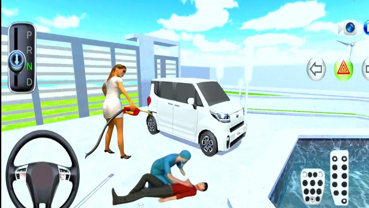 02 New OLD Police Super Car Funny Gas Man refuel His car Gas Crazy ...