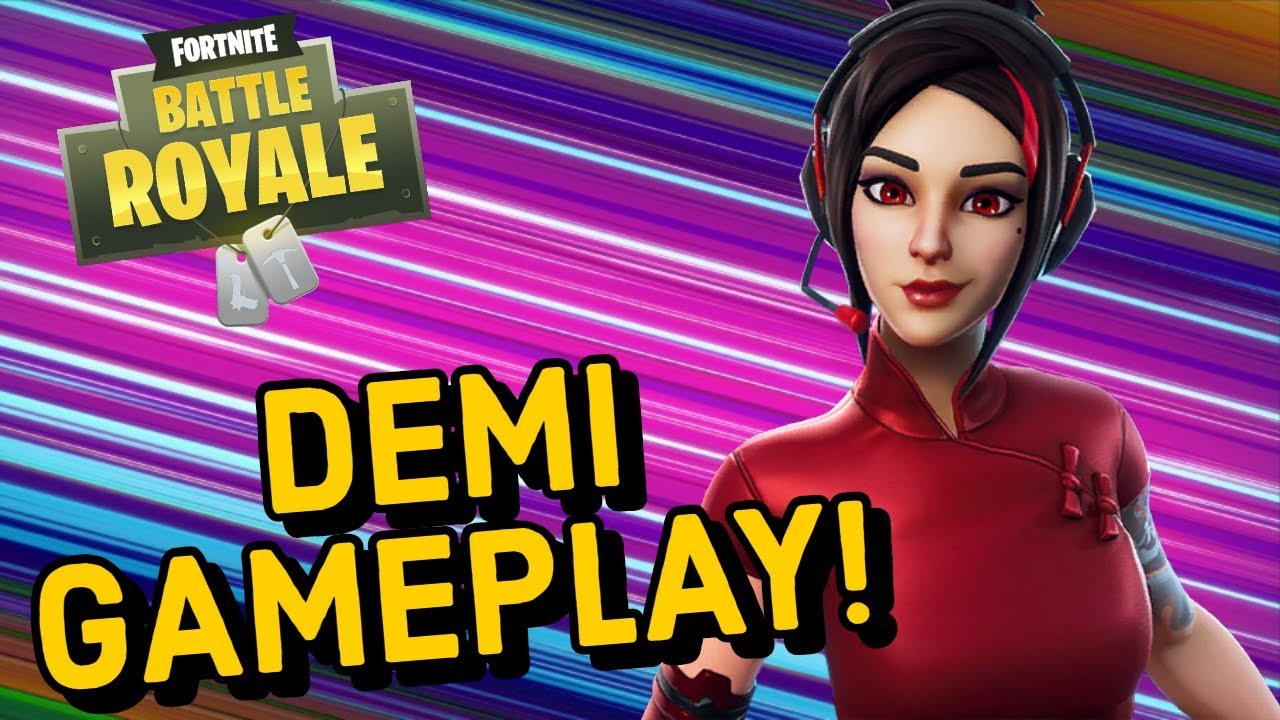 DEMI Skin Gameplay In Fortnite Battle Royale - YouTube