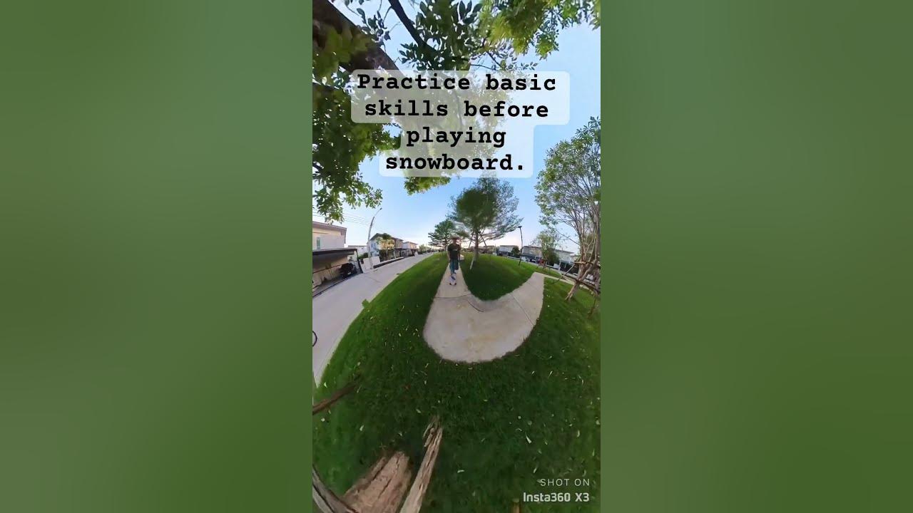 Practice basic skills before playing snowboard. - YouTube