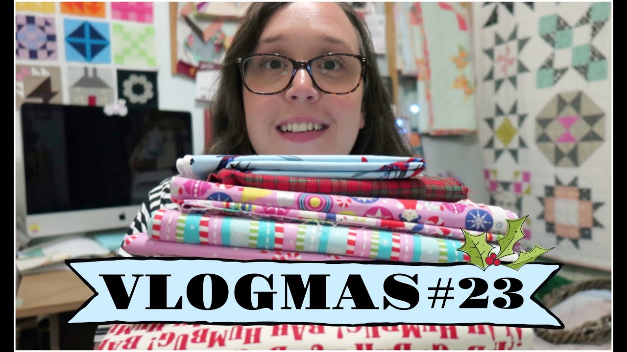 VLOGMAS #23 | Christmas Fabric Haul! - YouTube