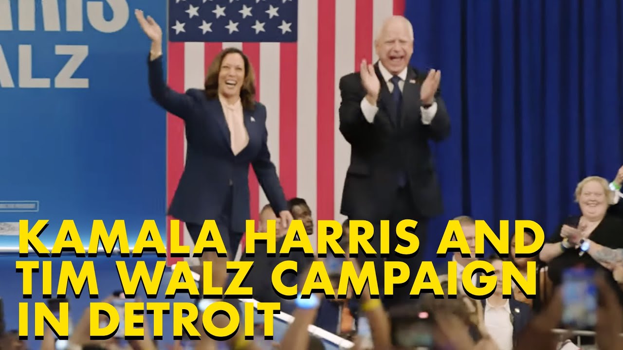 Kamala Harris and Tim Walz Campaign In Detroit, Michigan - YouTube