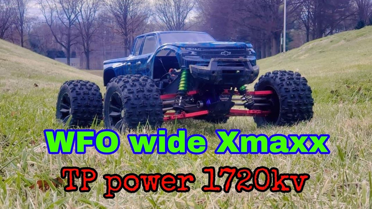 Traxxas Xmaxx WFO wide kit TPower 1720kv - YouTube