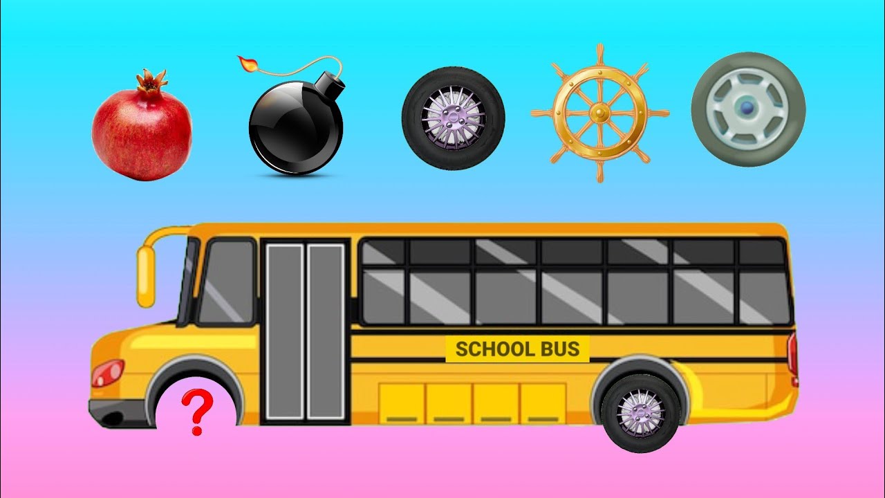 CORRECTLY GUESS THE IMAGE OF THE SCHOOL BUS WHEEL? - YouTube