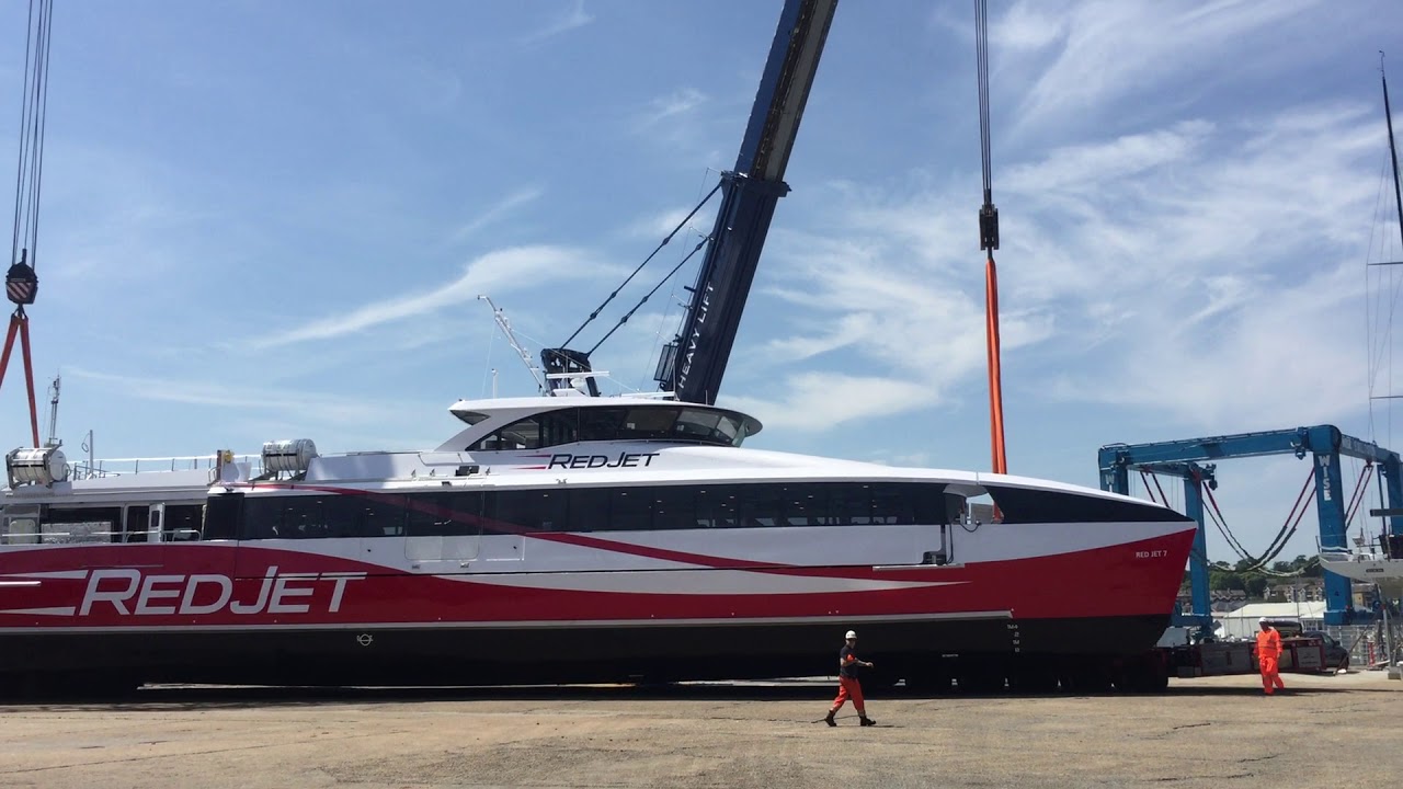 Red Funnel's Red Jet 7 Is Launched In East Cowes | Isle of Wight Radio ...