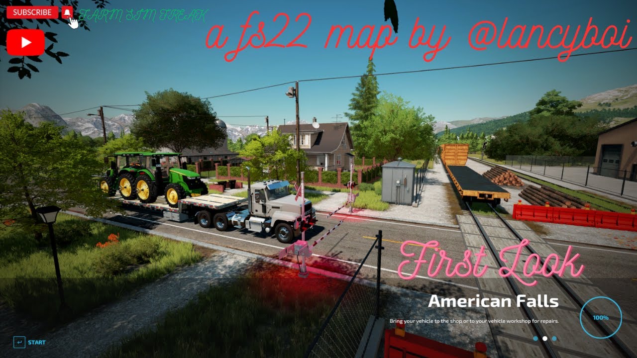 Farming Simulator 22 First Look At American Falls By @Lancyboi - YouTube