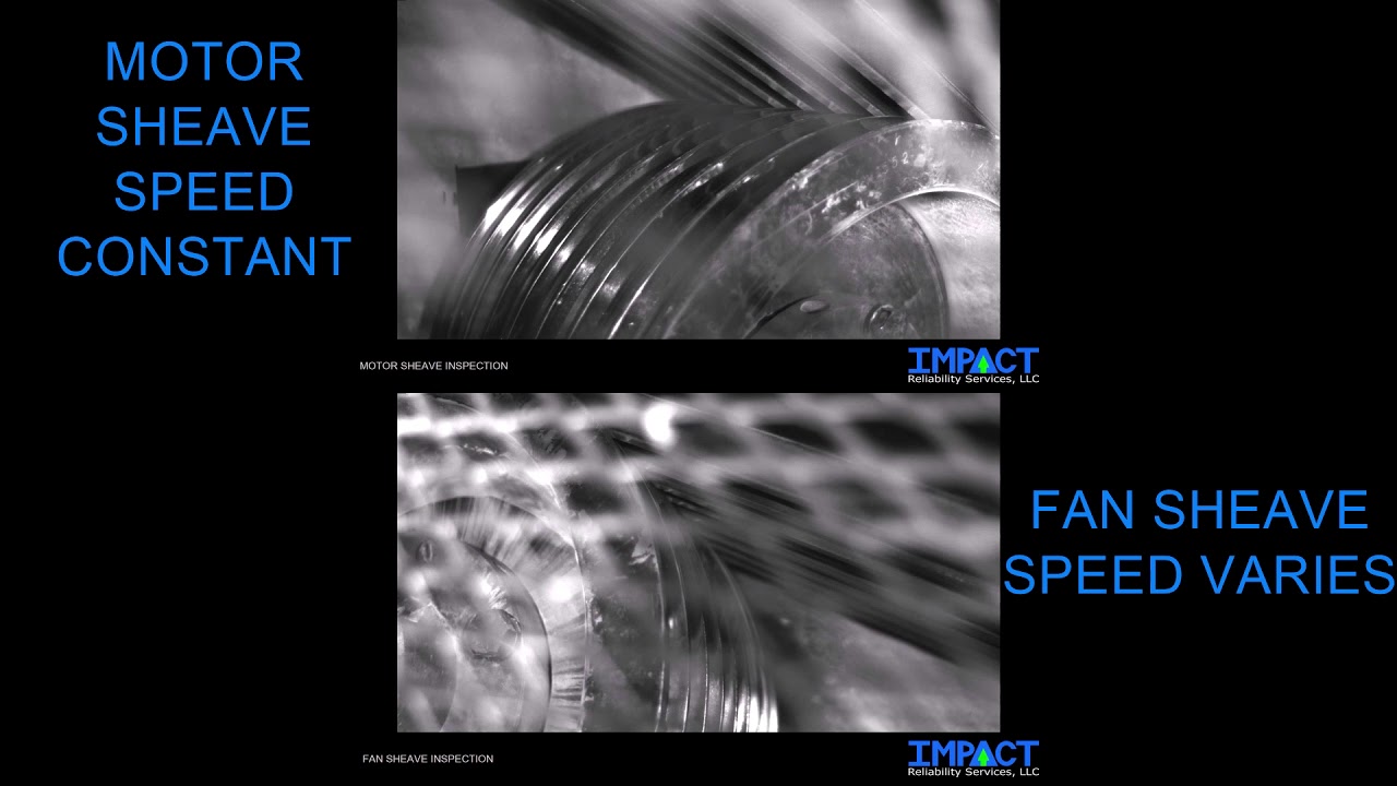 FAN AND MOTOR SHEAVES - SLOW MOTION INSPECTION - YouTube