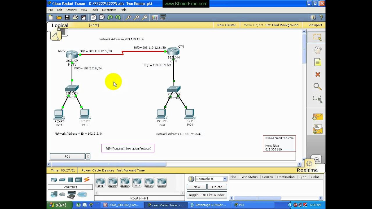 CISCO Tutorial RIP R2 Version2 - YouTube
