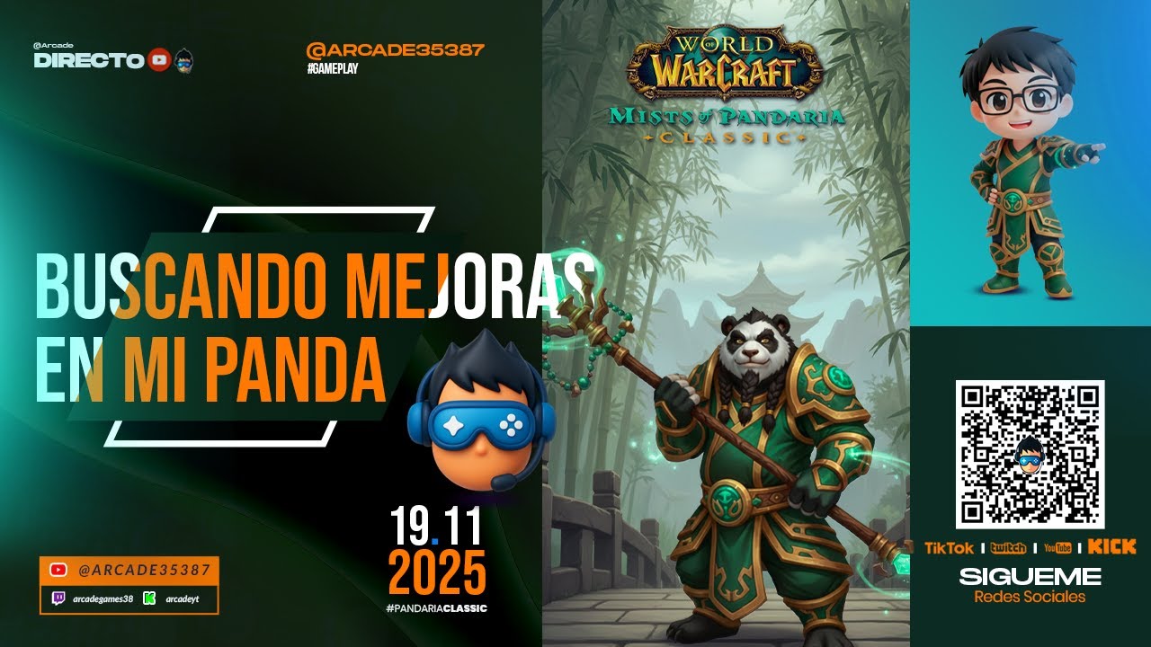 🔴Buscando mejoras en mi panda 🐼 ‬| ⛩WoW MoP Classic 🐼 l ARCADE 🎮 - YouTube