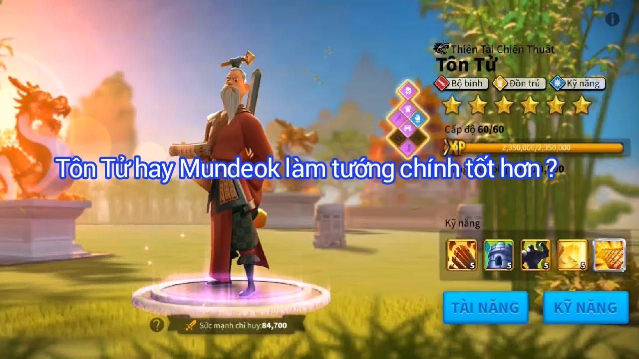 Tôn Tử với Euji Mundeok con nào làm tướng chính mạnh hơn | Rise of ...