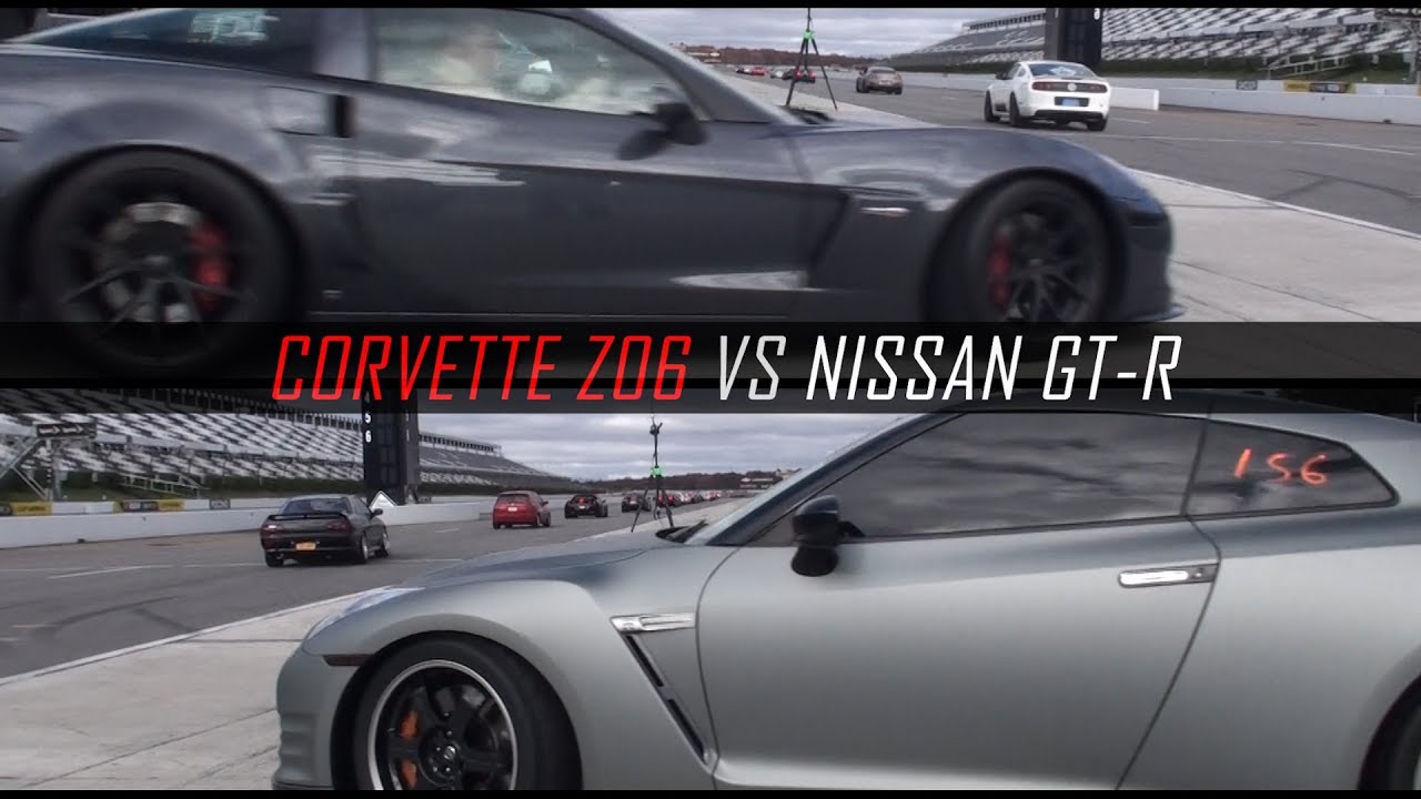 60 Roll Corvette z06 vs Nissan GT-R - YouTube