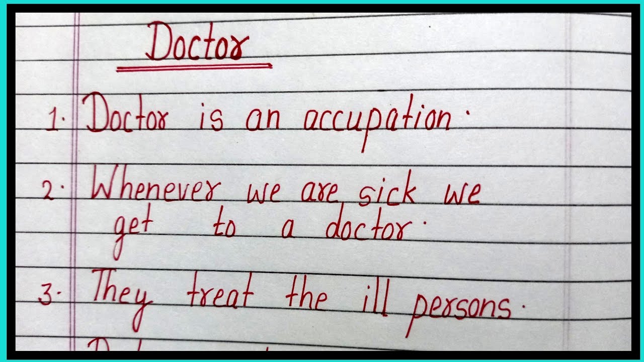 10 lines on doctor in english/essay on doctor/doctor par nibandh/doctor ...