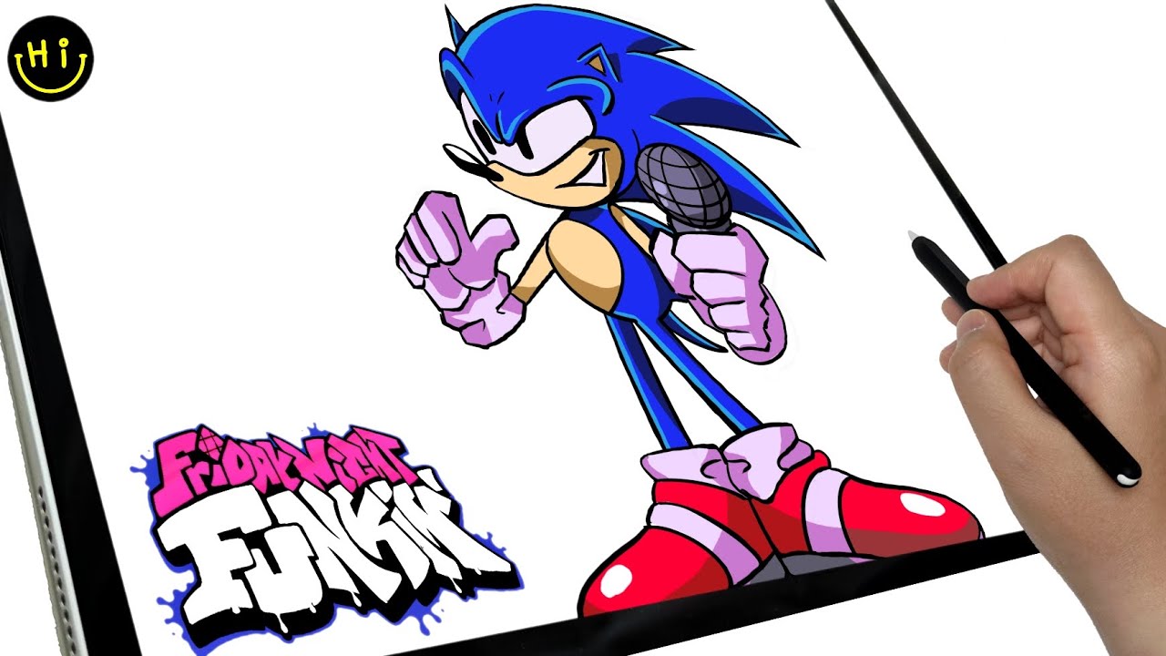 Drawing Friday Night Funkin' - Sonic Rhythm Rush l Sonic the Hedgehog ...