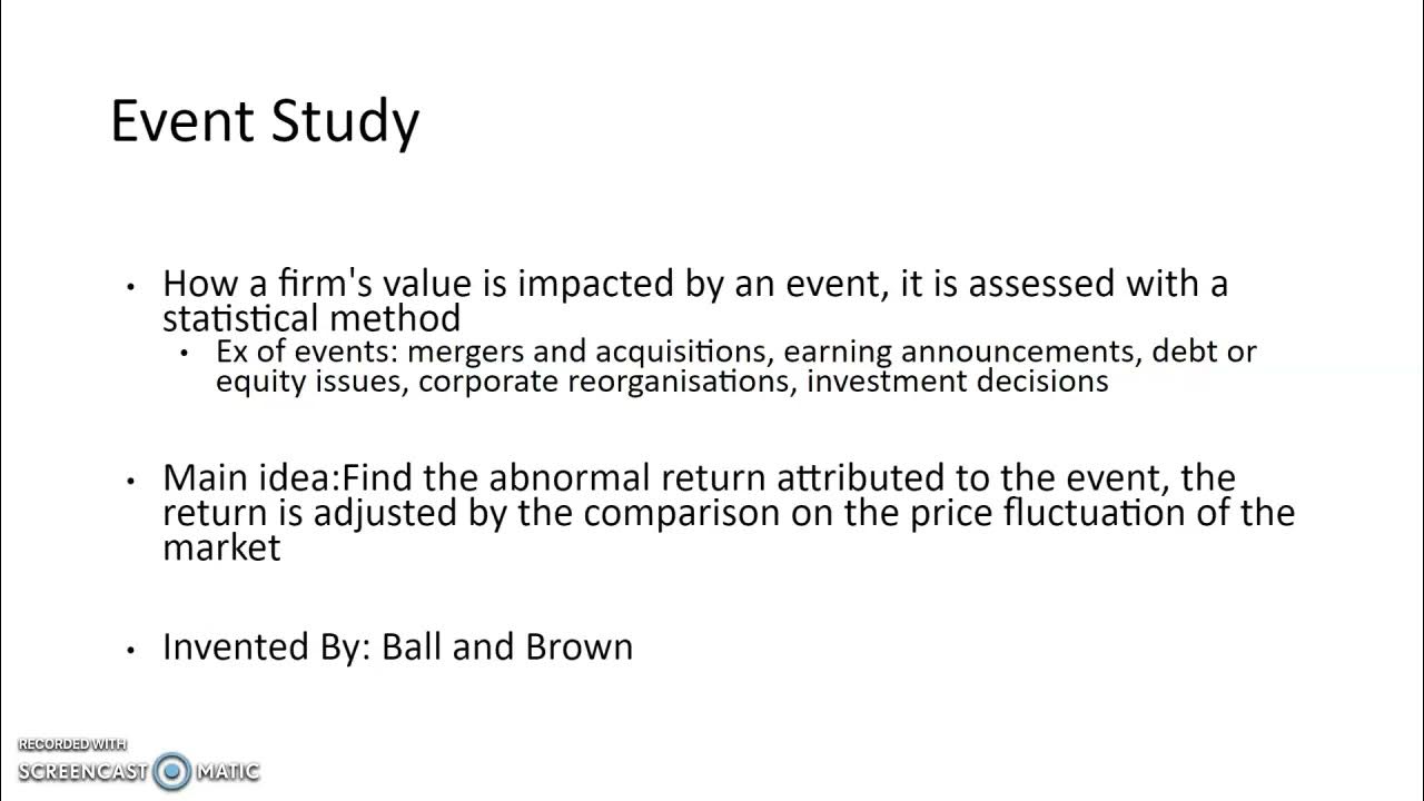 Eventstudy - YouTube