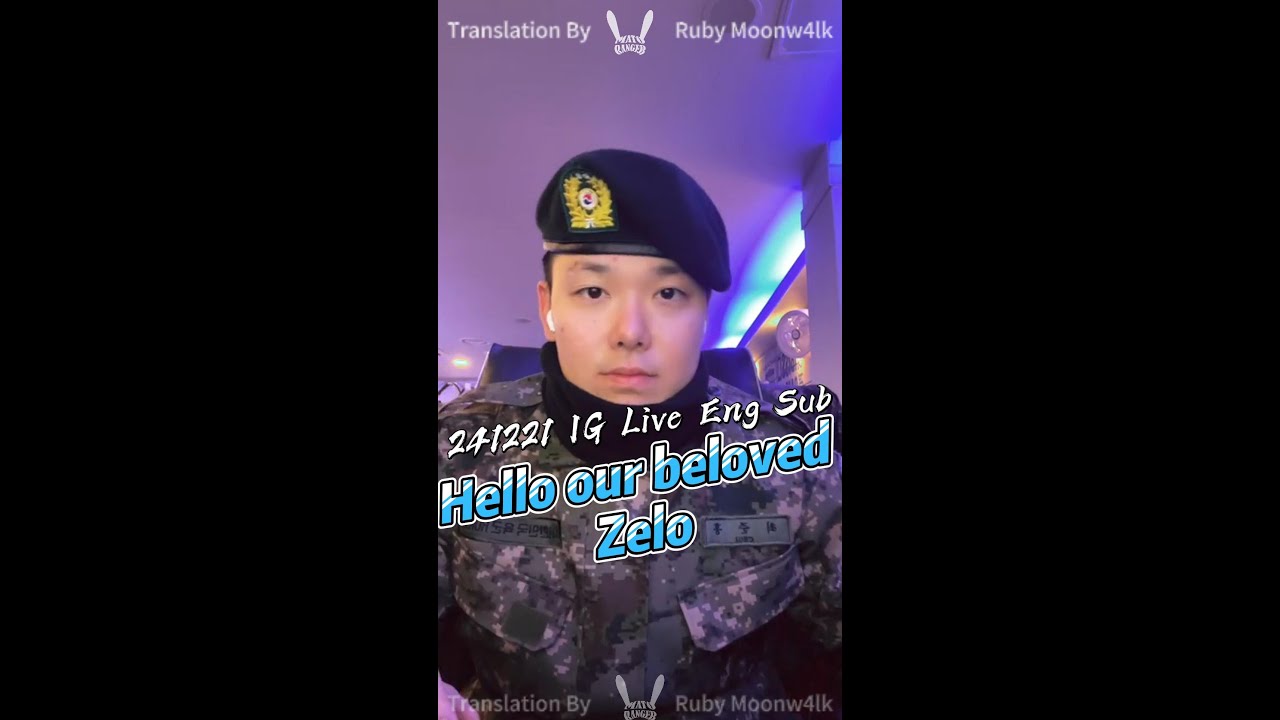 【ENG Sub】241221 IG Live ~ Long Time No See, Our belove Zelo - YouTube