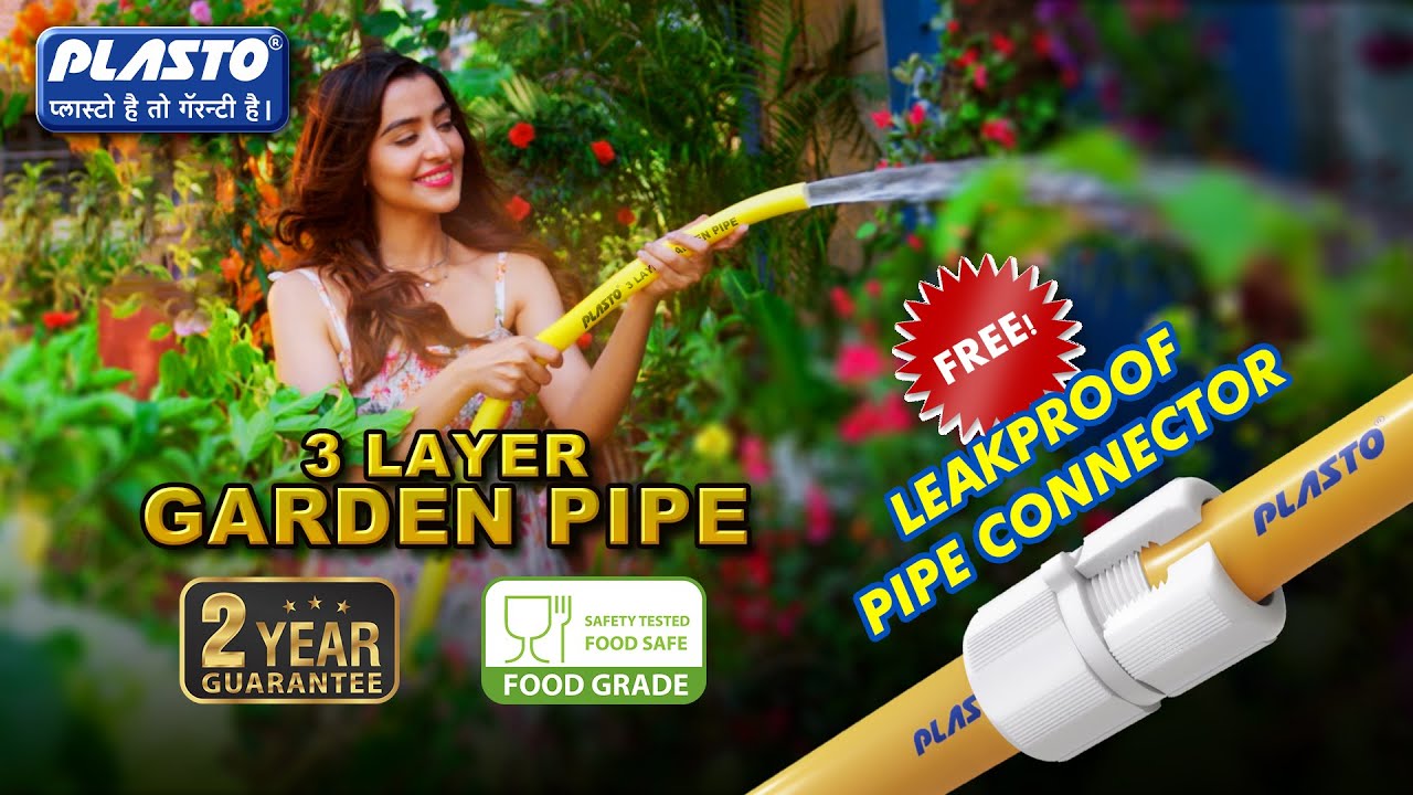 FREE PIPE CONNECTOR! | Best Garden Pipe | Plasto Garden Pipe | 3 Layer ...