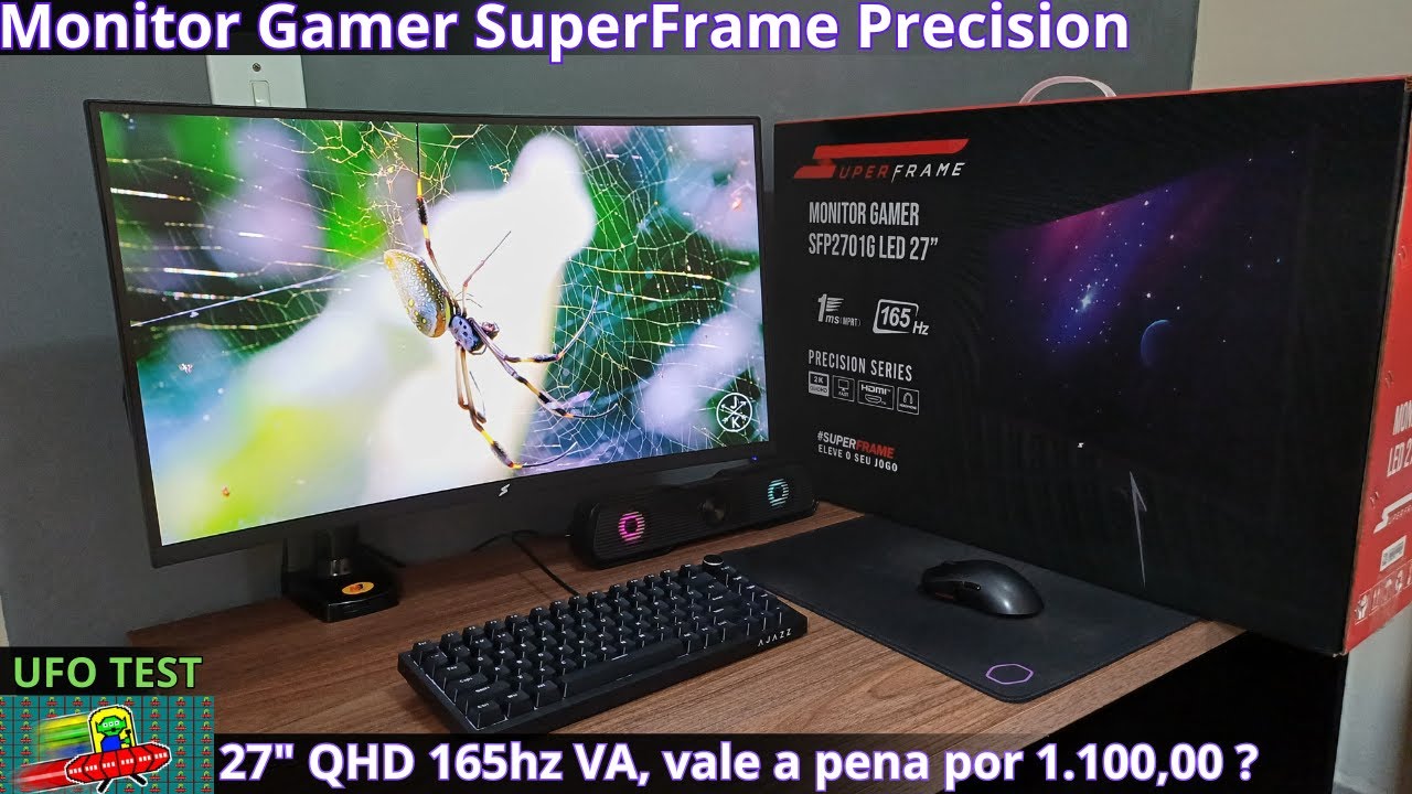 Monitor SuperFrame Precision (27" QHD 165hz Fast VA) - Unboxing e ...