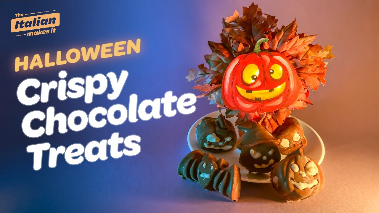 Spooky Chocolate Rice Crispy Treats Recipe for Halloween! - YouTube