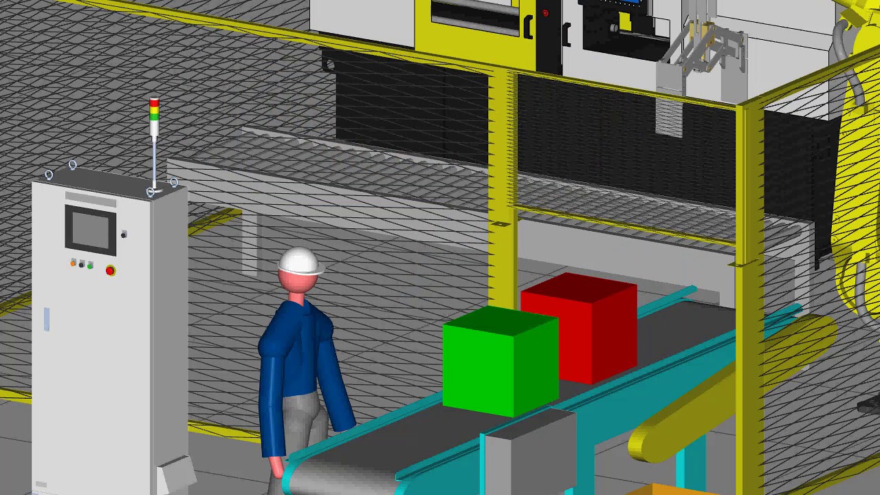 ROBOGUIDE Simulation to Improve Robot Cell Efficiency - YouTube