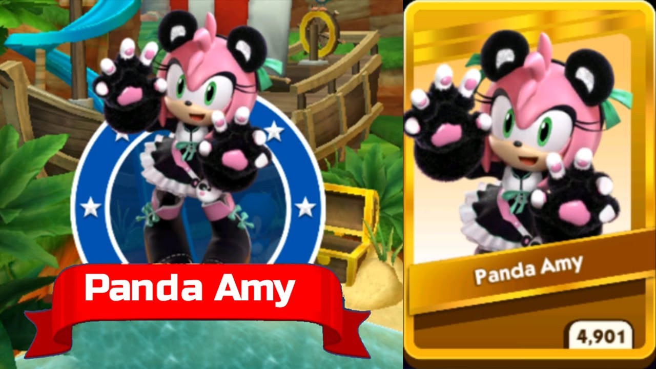 Sonic Dash - Panda Amy Unlocked & Fully Upgraded 5000 Cards Collected ...