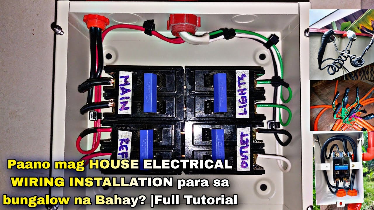 Paano mag HOUSE ELECTRICAL WIRING INSTALLATION para sa bungalow na Bahay? |Full Tutorial - YouTube