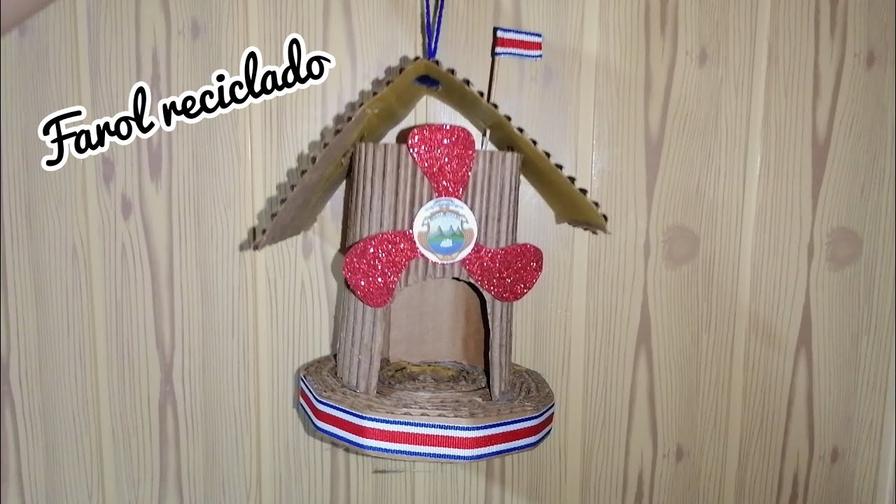Farol facil y rapido con material reciclado - YouTube