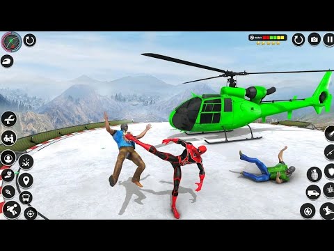 Climb on building to be a flying spider rope hero game in Miami spider ...