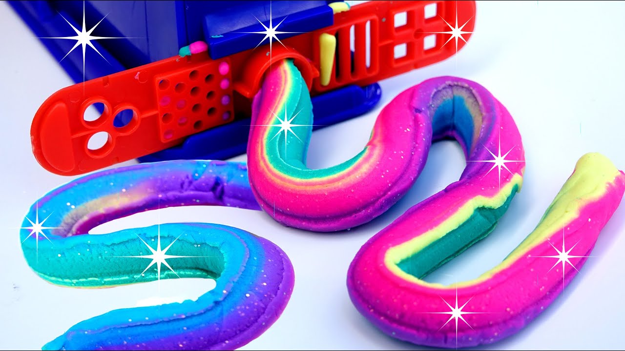 Sparkle Play doh Modelling Clay Rainbow DIY Fun and Creative for Kids ...