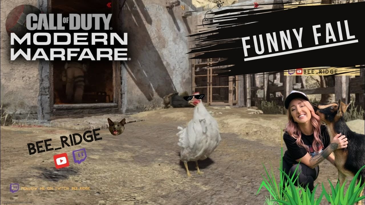 CALL OF DUTY MODERN WARFARE FUNNY FAIL // THUG LIFE CHICKEN - YouTube