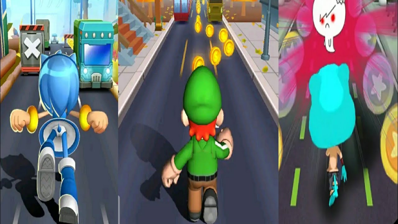 Blue Hedgehog Runner VS Bobby's World - Super Run VS Subway Gumball ...