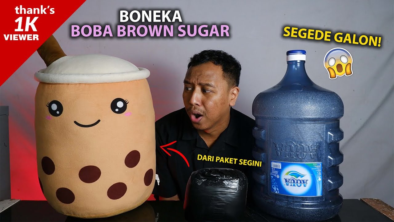 SEGALON BENERAN?! BONEKA BOBA BUBBLE MILK TEA BROWN SUGAR VIRAL ...