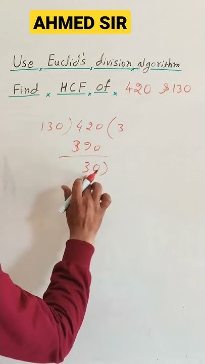 Use Euclid Division Algorithm Find HCF #shorts - YouTube