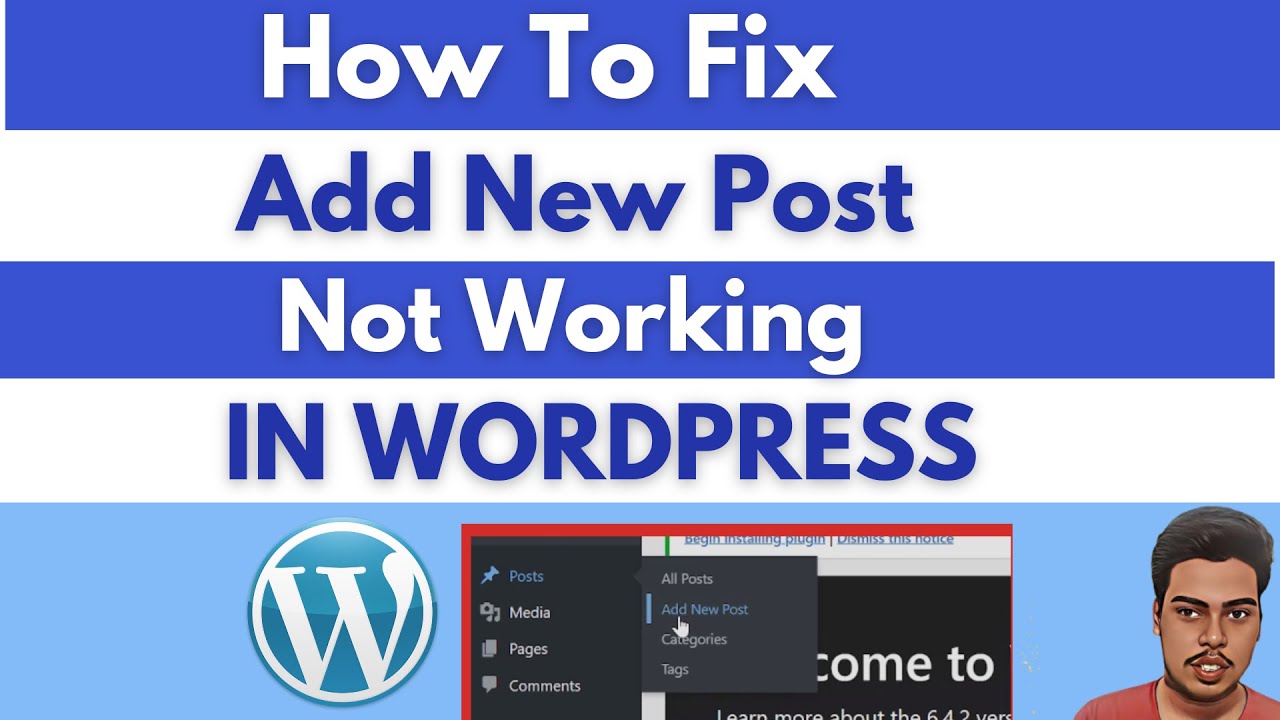 How To Fix Add New Post Not Working In Wordpress Fix Add New