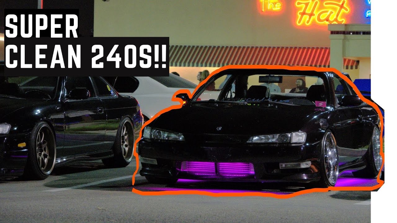 MODIFIED Nissan 240sx Meet & Skylines! I Nissan S13, S14, and S15 - YouTube