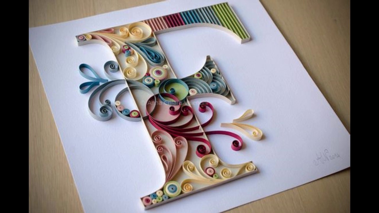 Types of Letter ‘F' QUILLING .. - YouTube