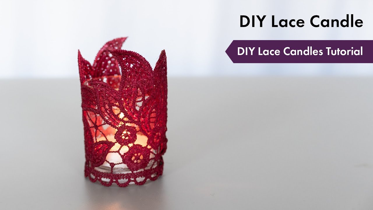 DIY Lace Candle Tutorial | How To Setup | eFavormart.com - YouTube