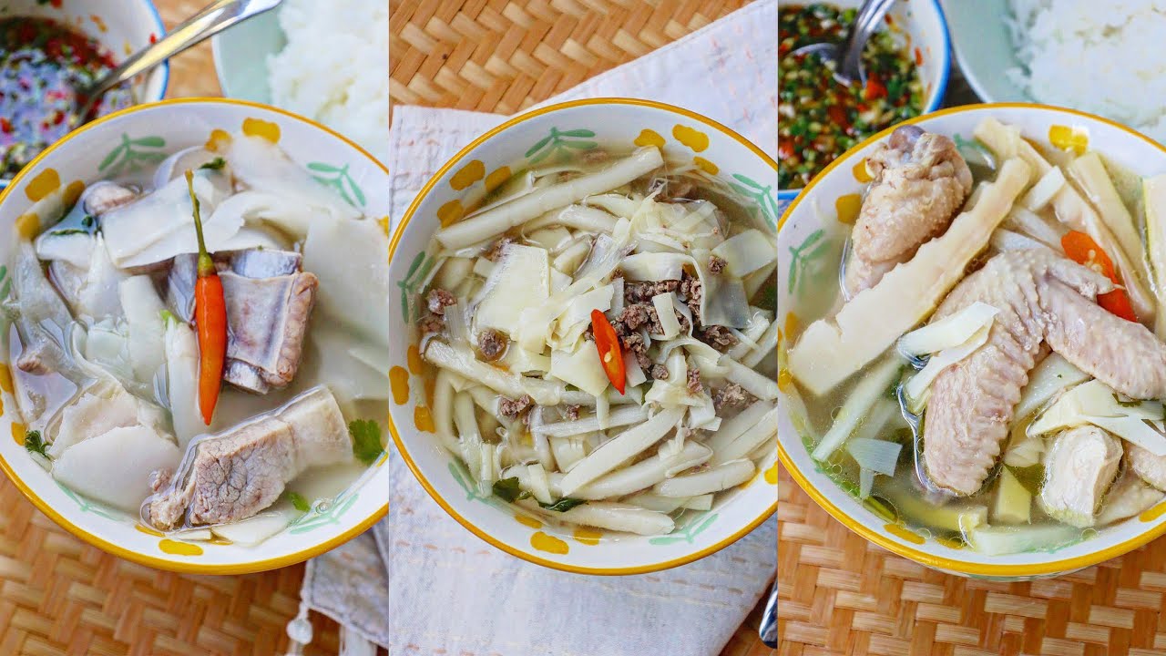 SOUR BAMBOO SOUP (3 Ways): Ntsuag Qaub Hau - YouTube