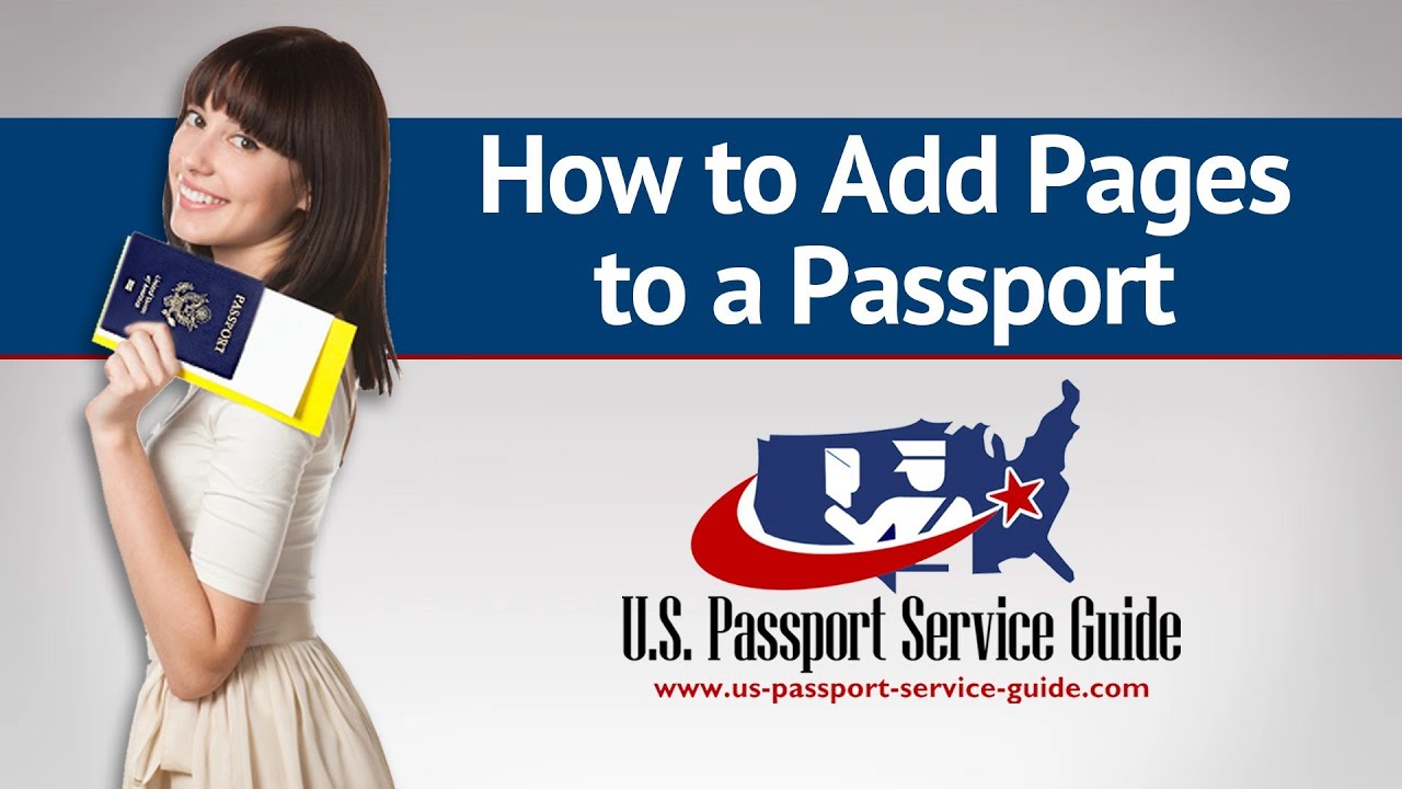How to Add Visa Pages to Passport - YouTube