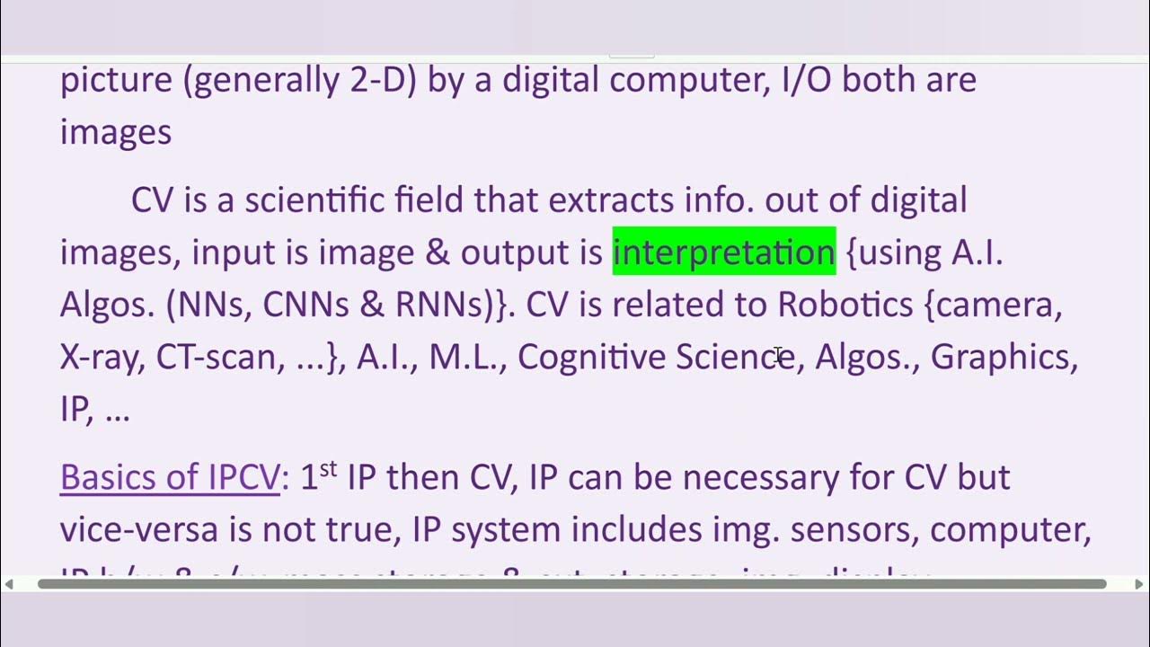 image processing and computer vision rgpv in hindi+english - YouTube
