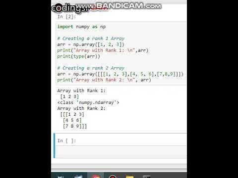 Python in Numpy to print rank1 element and rank2 #shorts #numpy #coding - YouTube