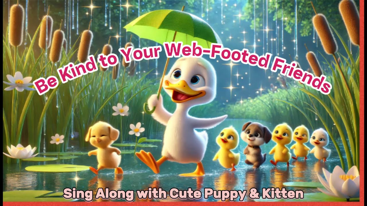 Be Kind to Your Web-Footed Friends | Sing Along with Cute Puppy ...