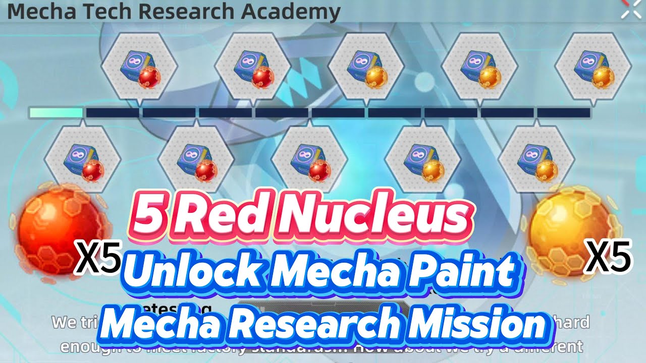 5 Red Nucleus Rewards! Unlock Mecha Paint. Mecha Research Mission ...