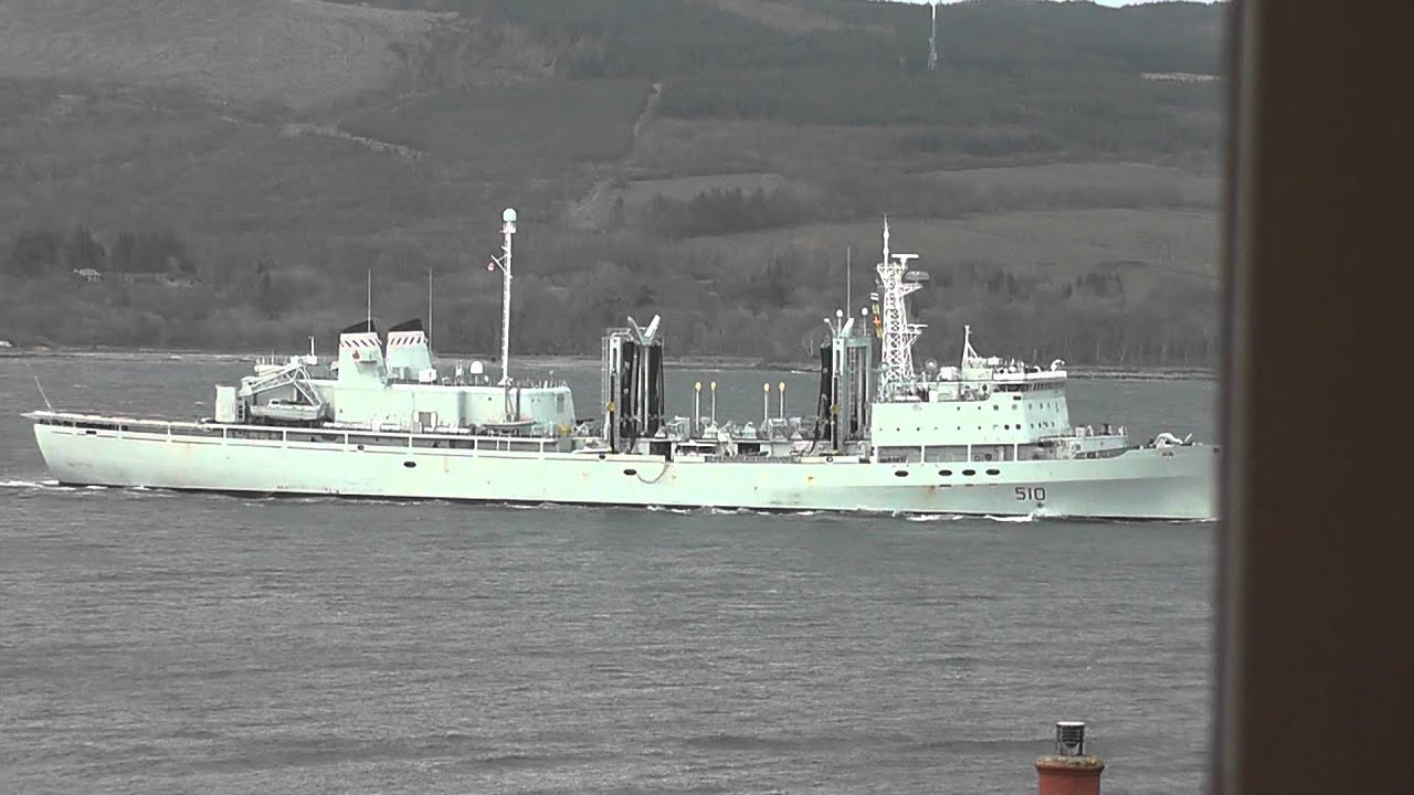 HMCS Preserver, in Rothesay Bay, Scotland - YouTube