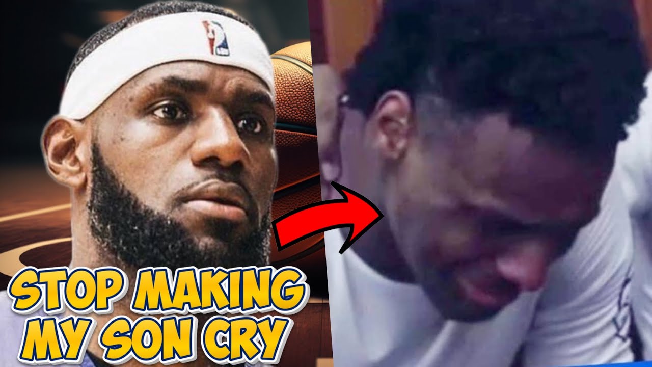 LEBRON JAMES TRAUMATIZED PHOTO OF BRONNY JAMES CRYING TEARS AFTER USC ...