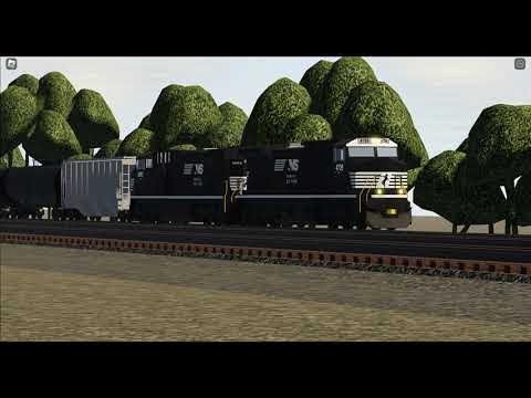 NS 55G passes Southline Yard with a AC44C6M leading in Ro-Scale Southline District. - YouTube