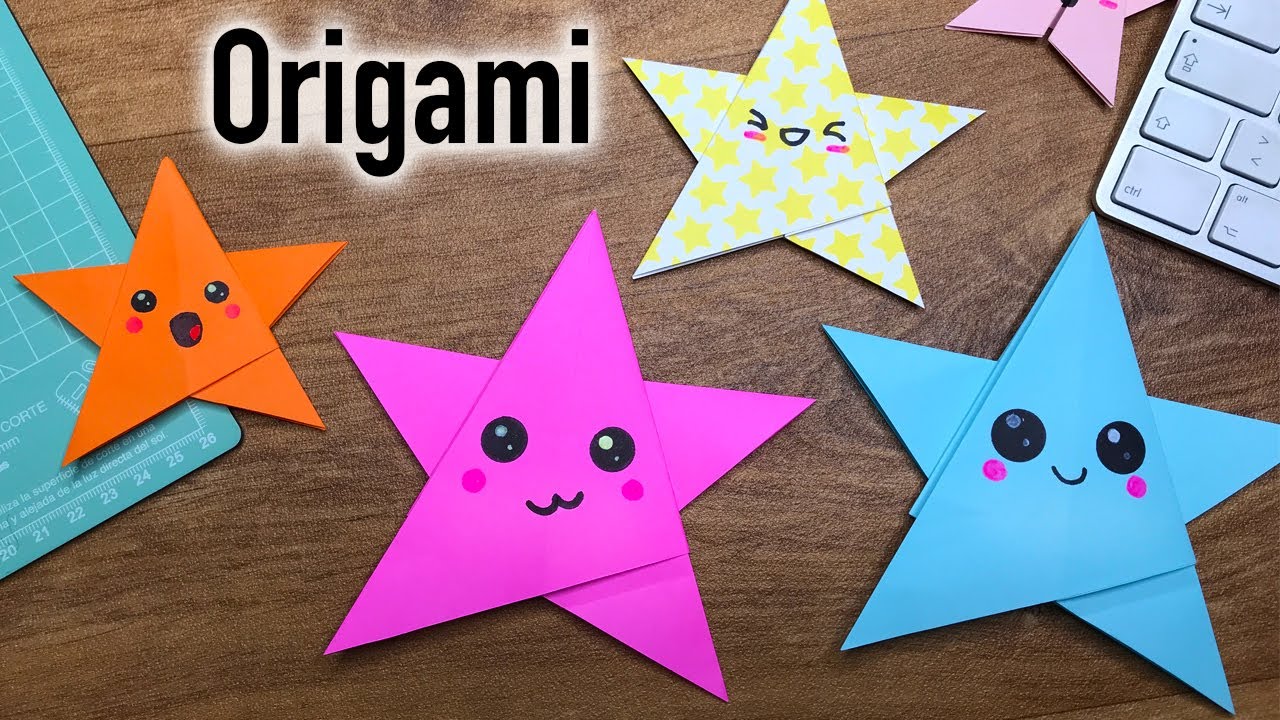 Cómo hacer una ESTRELLA de papel SUPER FÁCIL | LUNA MIA ORIGAMI 6 - YouTube